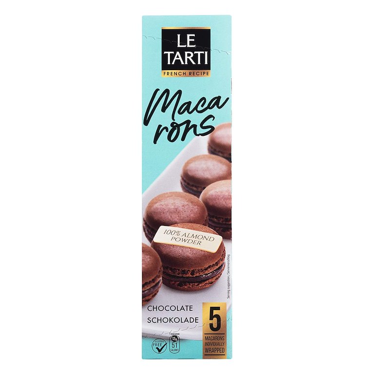 Biskvit makarons cokolada 60g Le Tarti