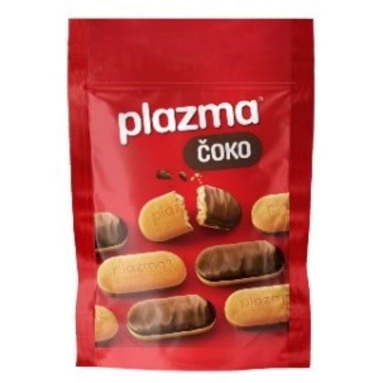 Keks Plazma coko preliven mlecnom cokoladom 64g