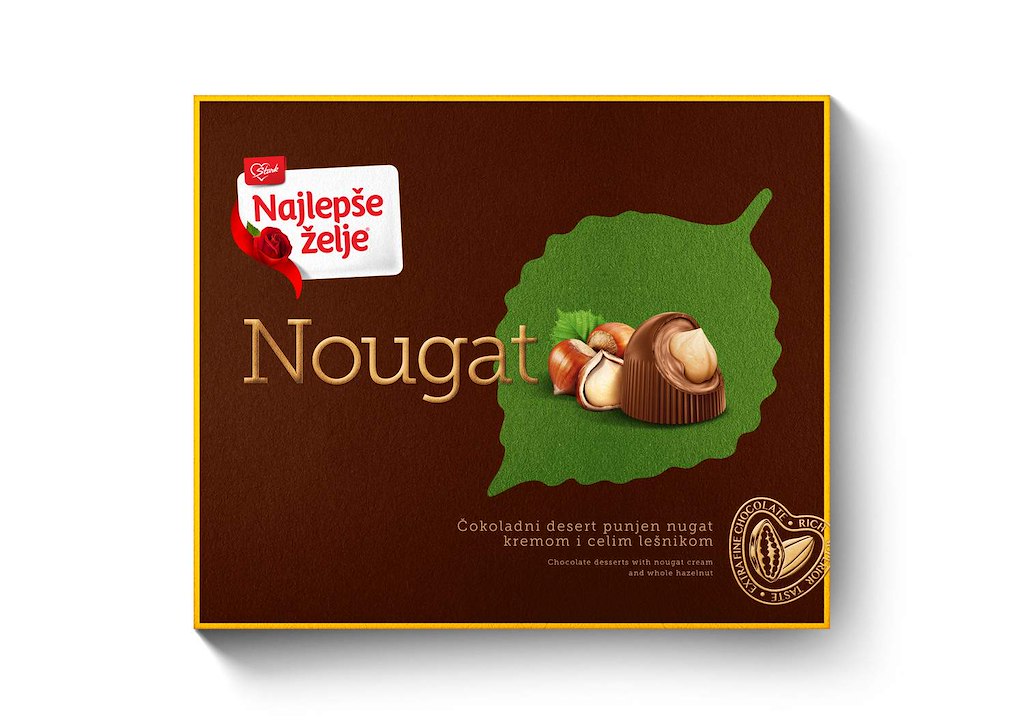 Bombonjera Najlepše Želje desert nugat krem i lešnik 188g Štark