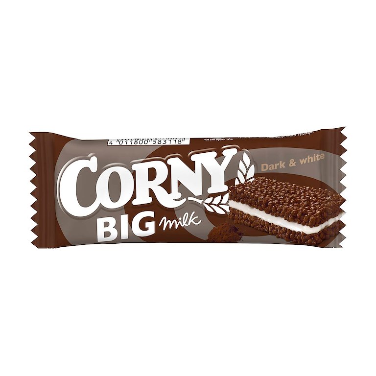 Bar big milk dark&white 40g Corny