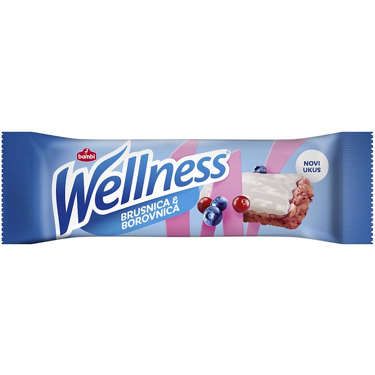 Bar brusnica i borovnica 23g Wellness