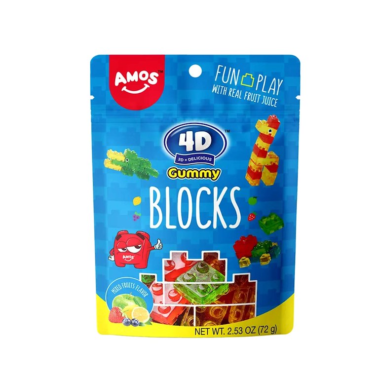Bombone gumene 4D Blocks 72g Amos