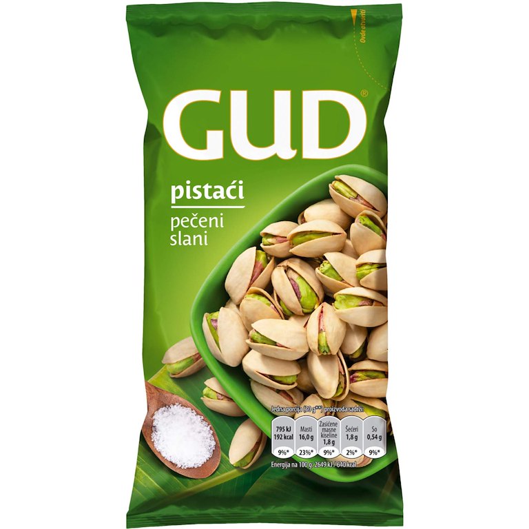 Pistaći pečeni slani 75g Gud