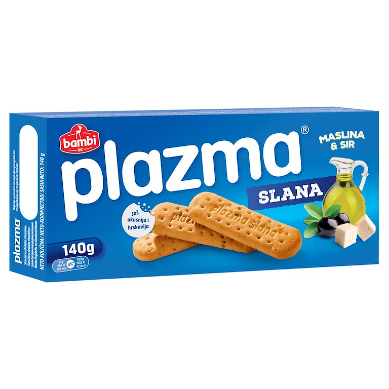 Keks slani sa maslinom i sirom 140g Plazma