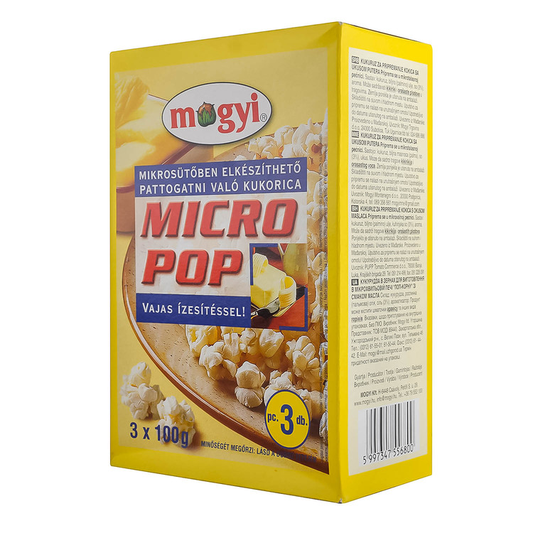 Kokice za mikrotalasnu maslac 3x100g Mogyi