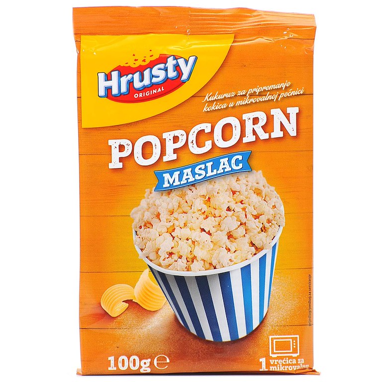 Kokice za mikrotalasnu maslac 100g Hrusty