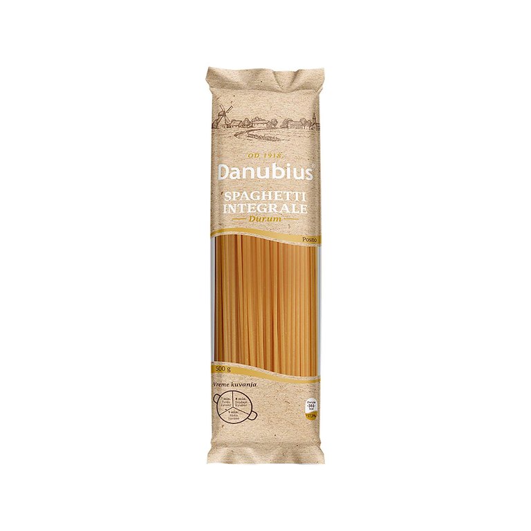 Špagetini integralni 500g Danubius
