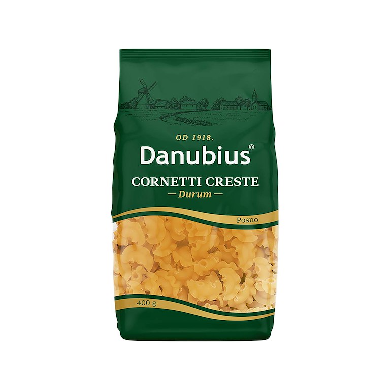 Testenina durum cornetti rigati 400g Danubius