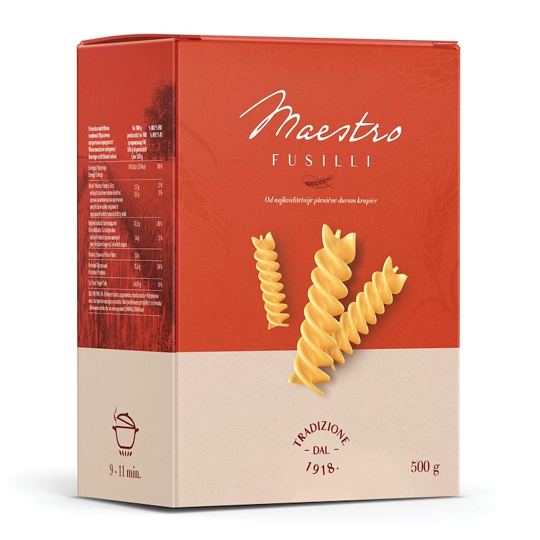 Testenina fusilli maestro 500g Danubius