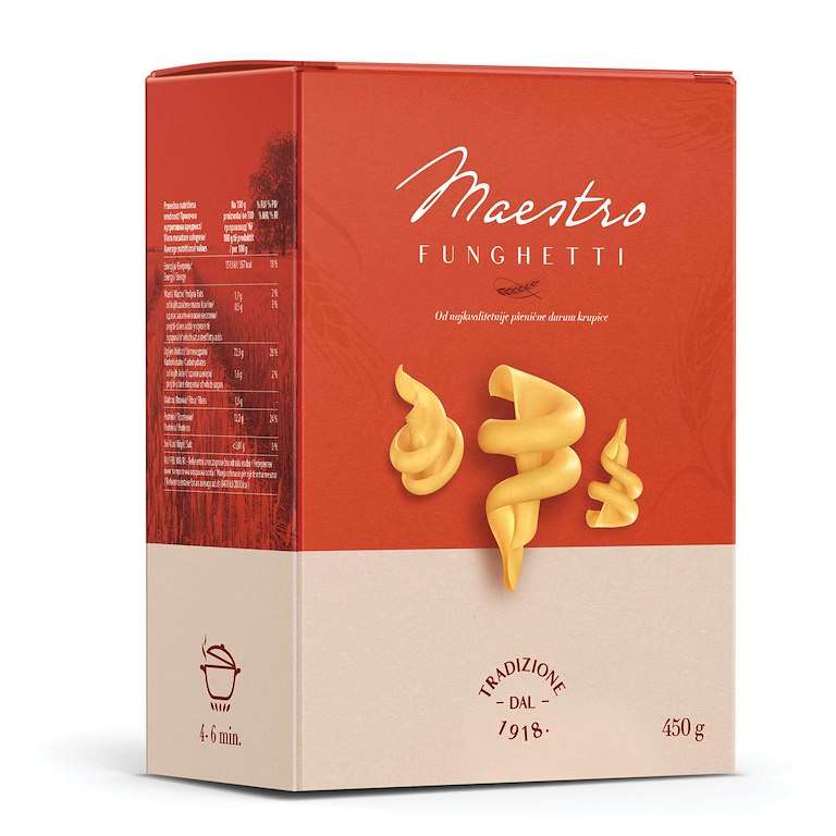 Testenina funghetti maestro 450g Danubius