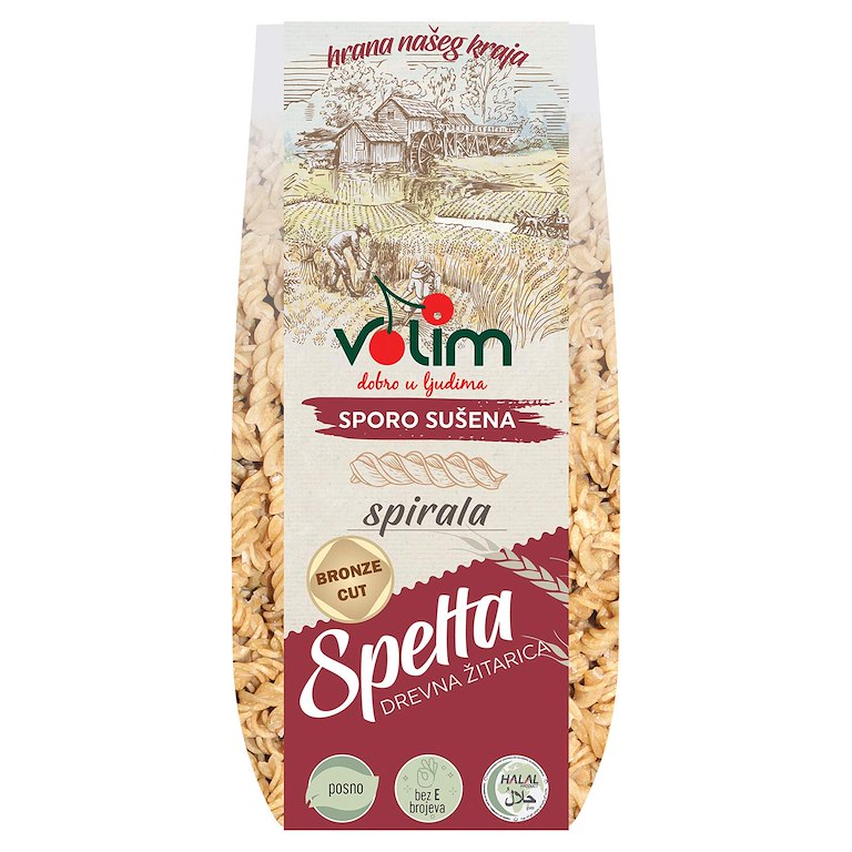 Testenina sa speltom spirala 250g Volim