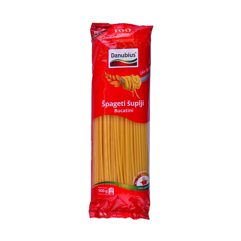 Špagete šuplji spaghettini 500g Danubius