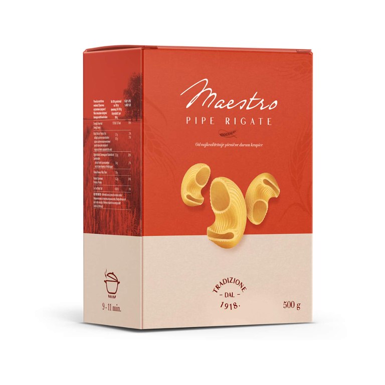 Testenina pipe rigati maestro 500g Danubius