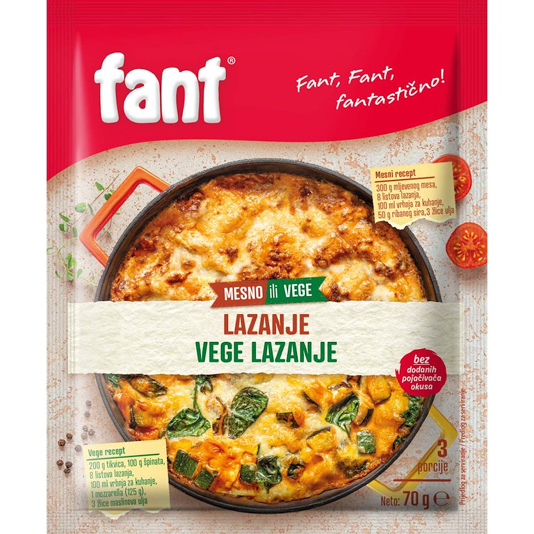 Fant za lazanje 70g Vegeta