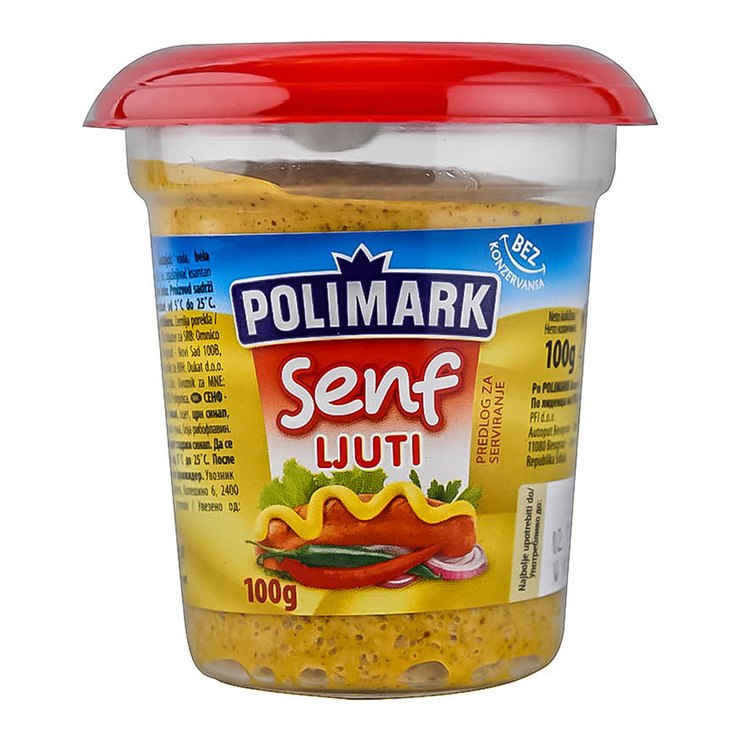 Senf ljuti 100g Polimark