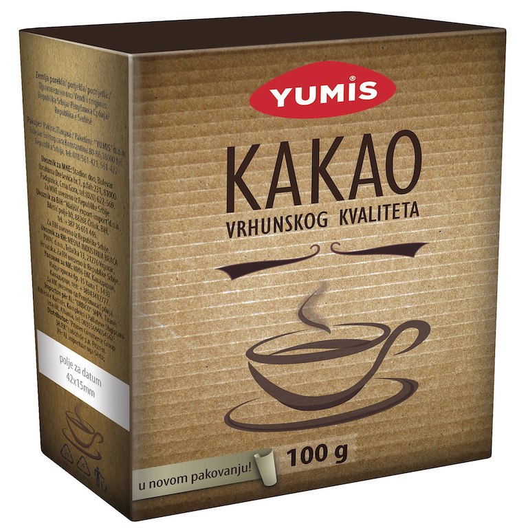 Kakao prah 100g Yumis