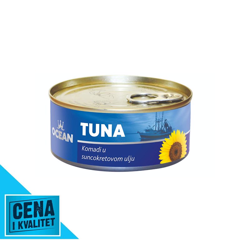 Tunjevina komadi u suncokretovom ulju 160g Ocean