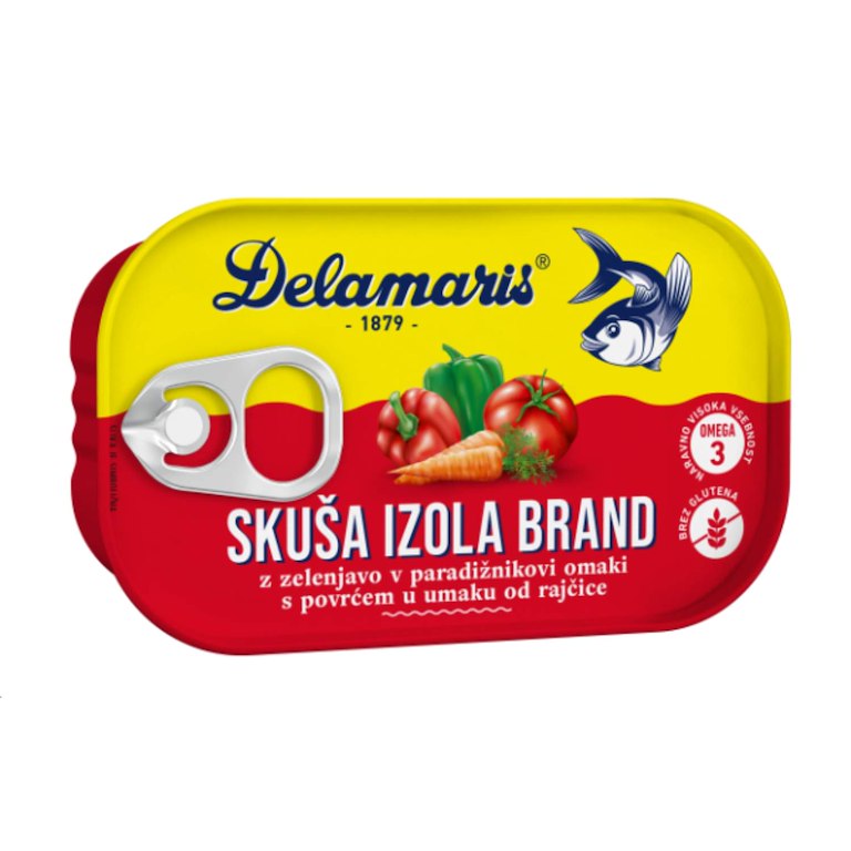 Skuša sa povrćem 125g Delamaris