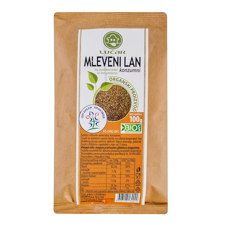 Lan mleveni organik 100g Lučar