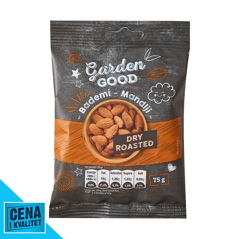 Badem suvo pecen 75g Garden Good