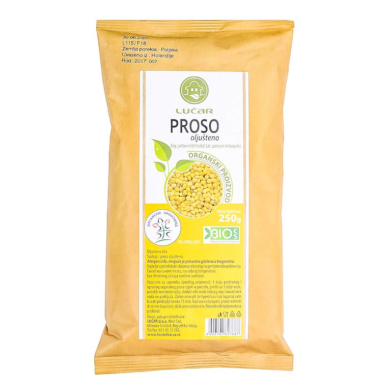 Proso oljušteno organik 250g Lučar
