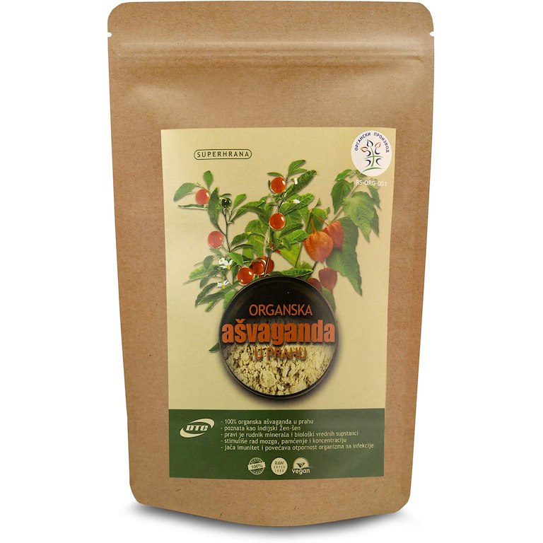 Ašvaganda organska u prahu 100g DTC