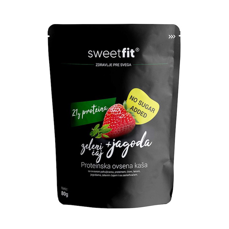 Kaša proteinska jagoda i zeleni čaj 80g Sweet Fit