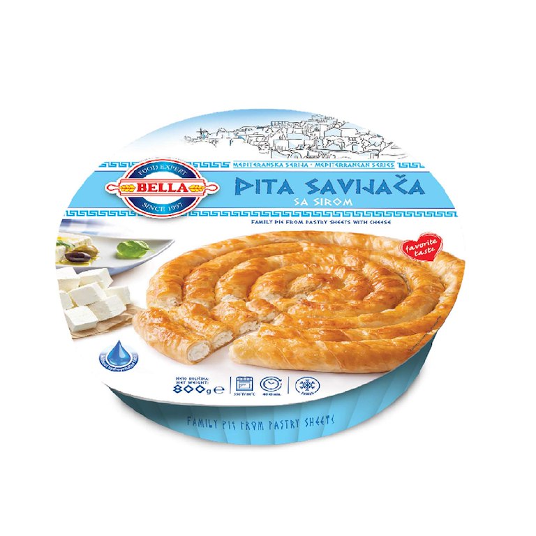 Pita savijača sa sirom smrznuta 800g Bella