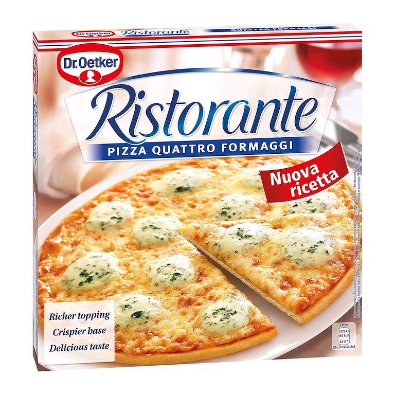 Pizza Ristorante Quattro Formaggi smrznuta 340g Dr. Oetker