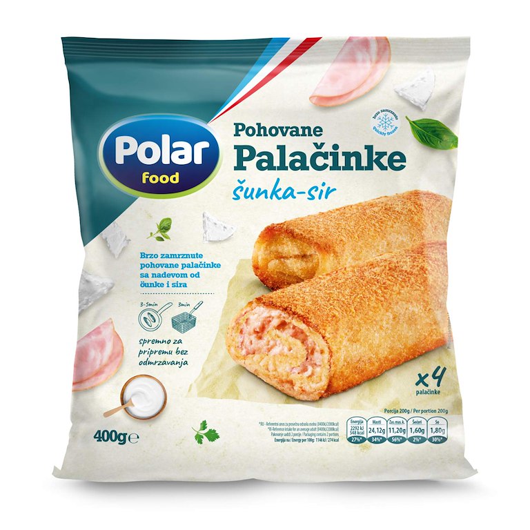 Palačinke pohovane šunka sir smrznute 400g Polar Food