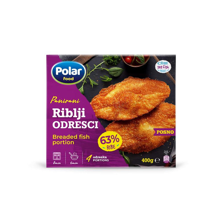 Panirani riblji odresci 400g Polar Food
