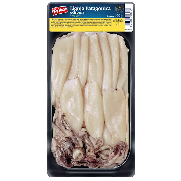 Lignja patagonica očišćena smrznuta 400g Frikom