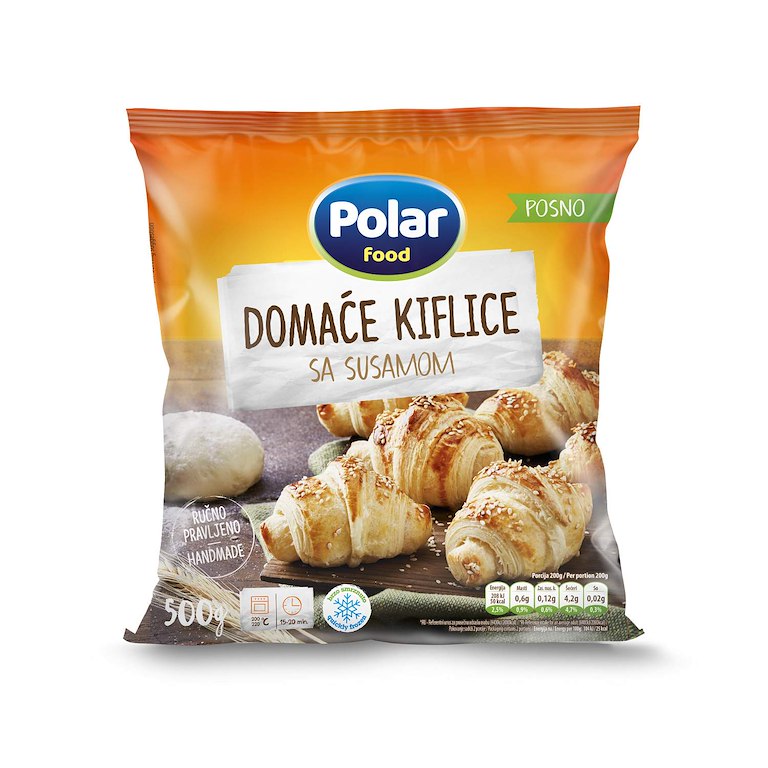 Kiflice domaće sa susamom smrznute 500g Polar Food