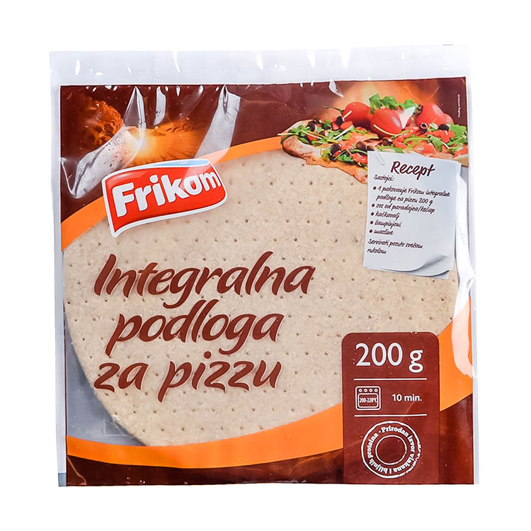 Podloga za pizzu integralna smrznuta 200g Frikom