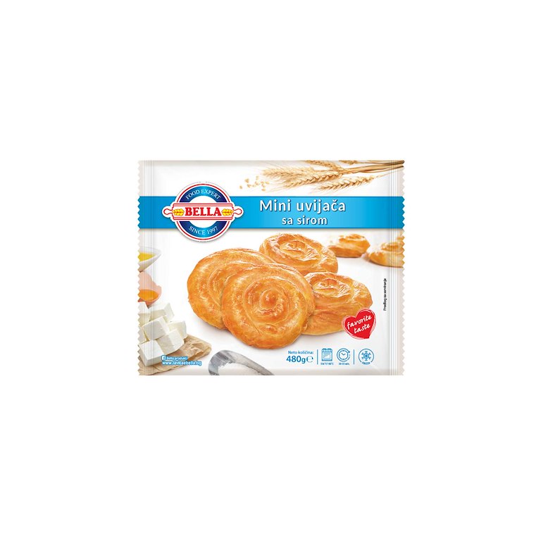 Pita mini savijača sir smrznuta 480g Bella