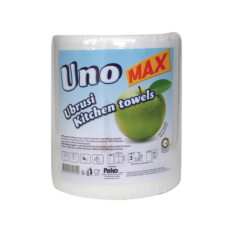 Ubrus kuhinjski Max troslojni 1/1 Uno