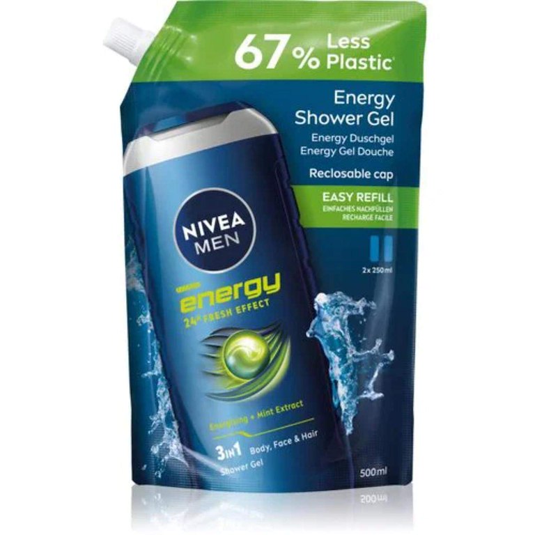 Gel za tuširanje muški Energy refill 500ml Nivea