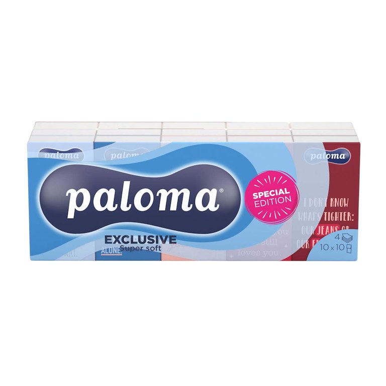 Maramice papirne Exclusive super soft 4-slojne 10/1 Paloma