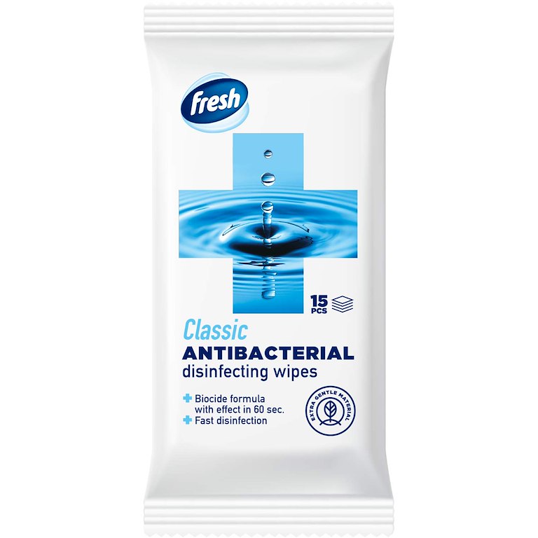 Vlažne maramice antibakterijske 15/1 Fresh