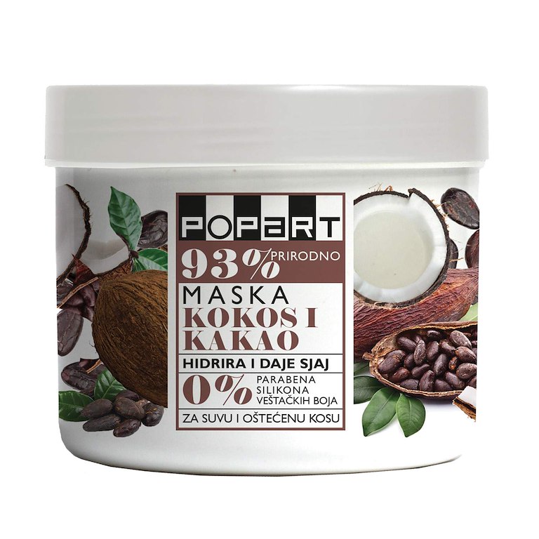 Maska za kosu kokos i kakao 500ml Popart