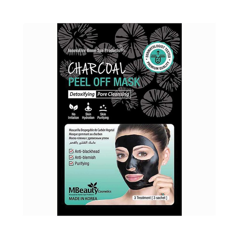 Maska za lice crna detox peel-off 3/1 Mbeauty