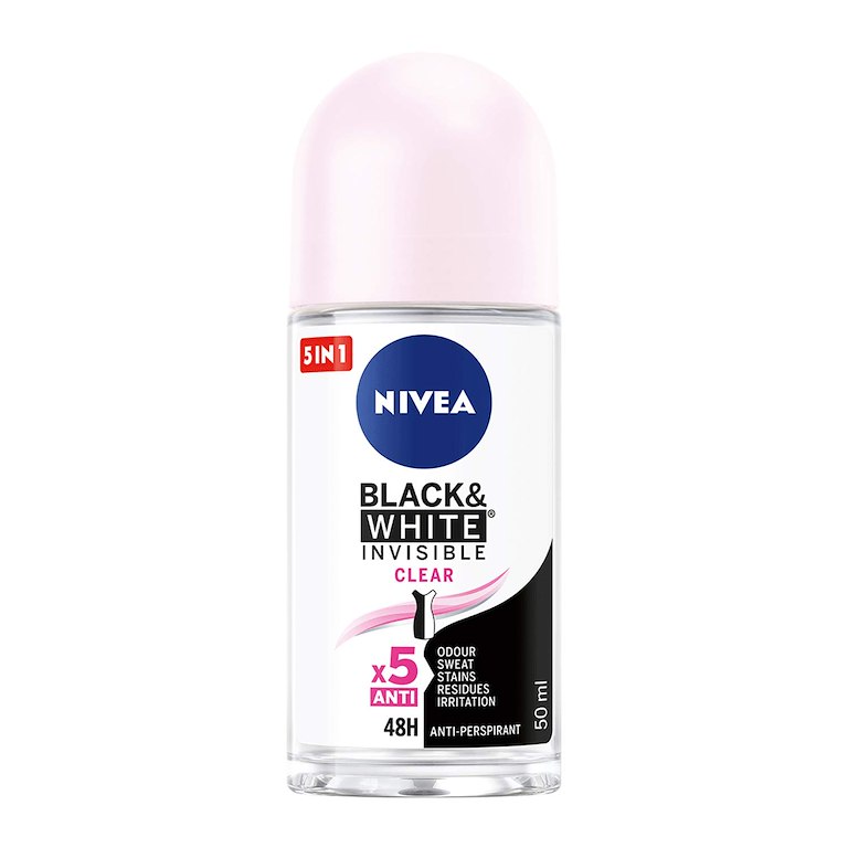Dezodorans roll-on Black&White Clear 50ml Nivea