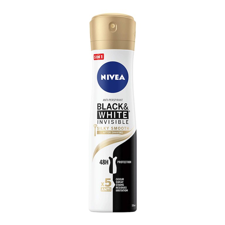 Dezodorans za žene Black&White Silky Smooth 150ml Nivea