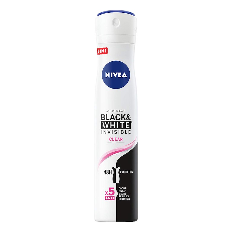 Dezodorans sprej Black&White Clear 200ml Nivea