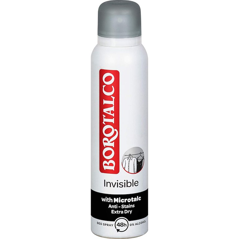 Dezodorans sprej Invisible 150ml Borotalco