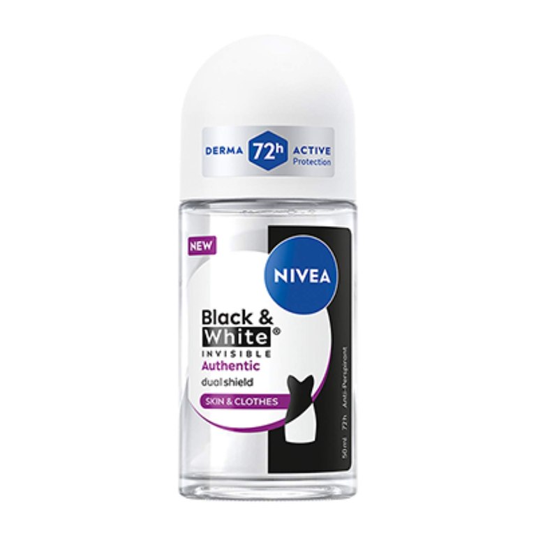 Dezodorans roll-on Black&White Invisible Authentic 50ml Nivea