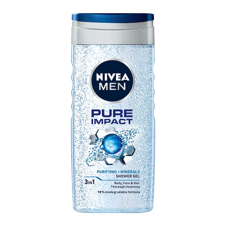 Gel za tuširanje muški Pure Impact 250ml Nivea