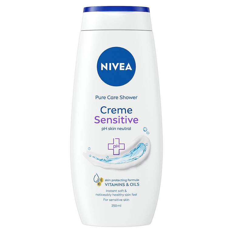 Gel za tuširanje care sensitive 250ml Nivea