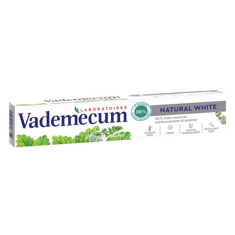 Pasta za zube natural white 75ml Vademecum