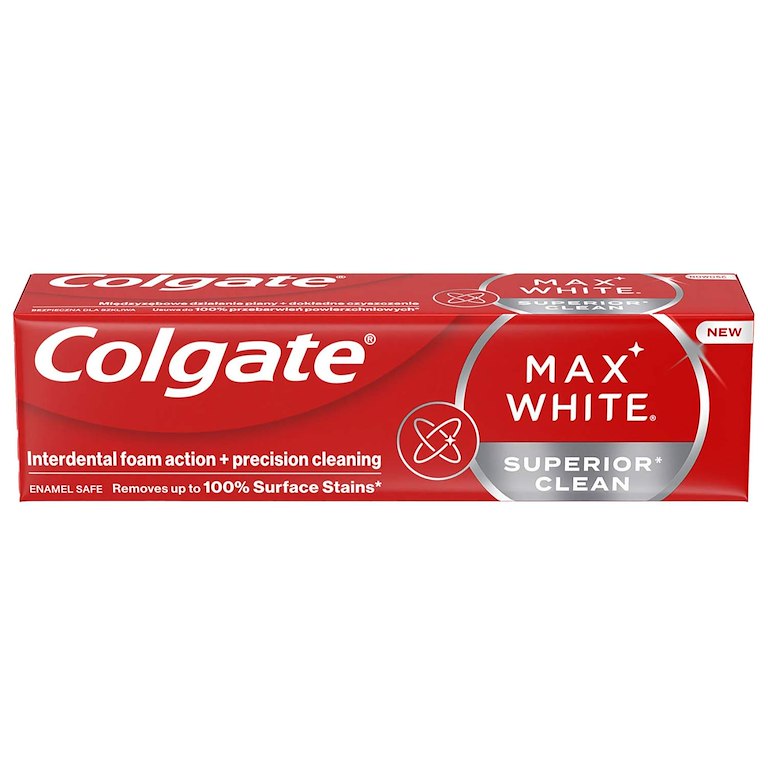 Pasta za zube max white superior clean 75ml Colgate